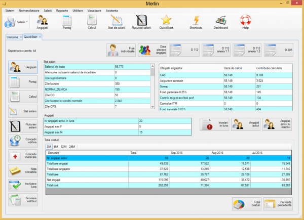 Program Salarii - Modul Merlin ERP - Prodigy Software
